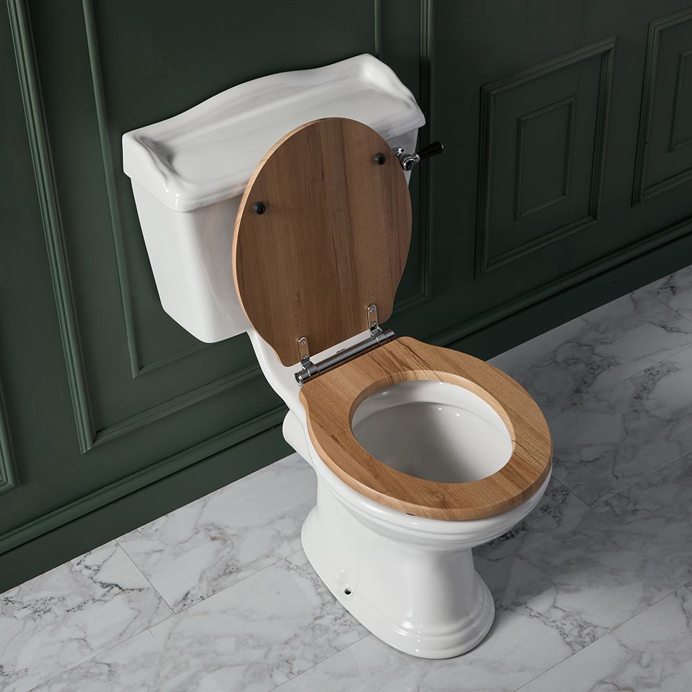 Inodoro Monobloque Tradicional Completo con Cisterna y Tapa para WC de ...