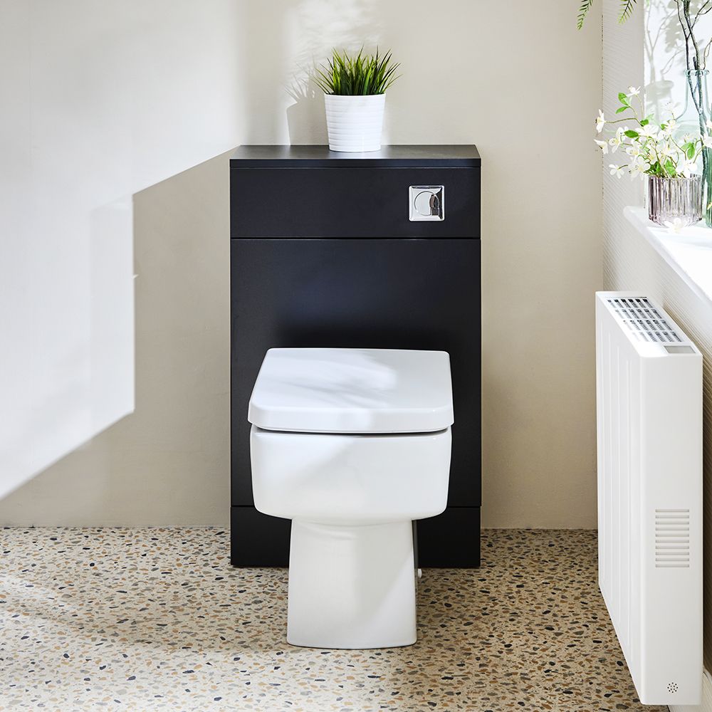 Mueble para WC - Moderno de 500mm Completo con Inodoro Sandford ...