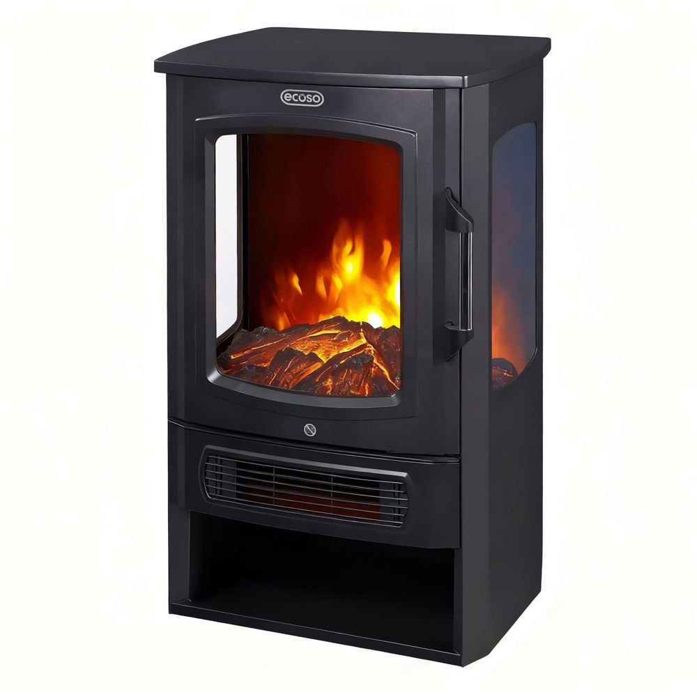 Chimenea Eléctrica Moderna Negra - Firenze - ECOSO de Hudson Reed