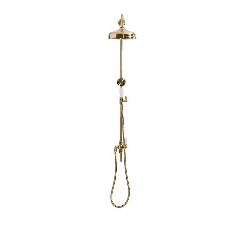 Columna de Ducha Tradicional con Barra de Ducha Deslizante - Oro ...