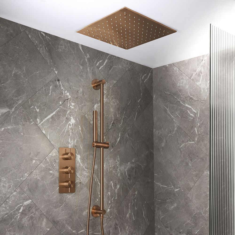 Conjunto de Ducha Termostático Moderno Triple, con Alcachofa de Ducha ...