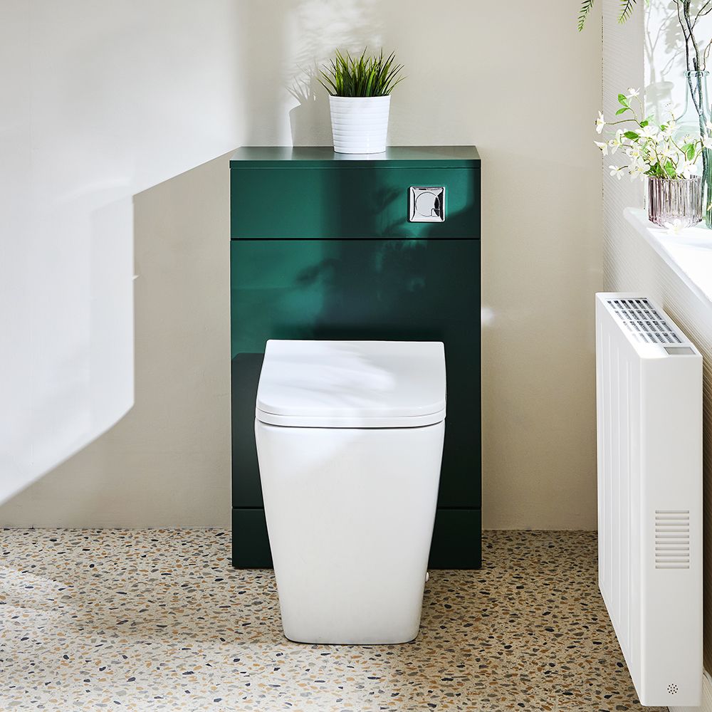 Mueble para WC - Moderno de 500mm Completo con Inodoro Milton ...