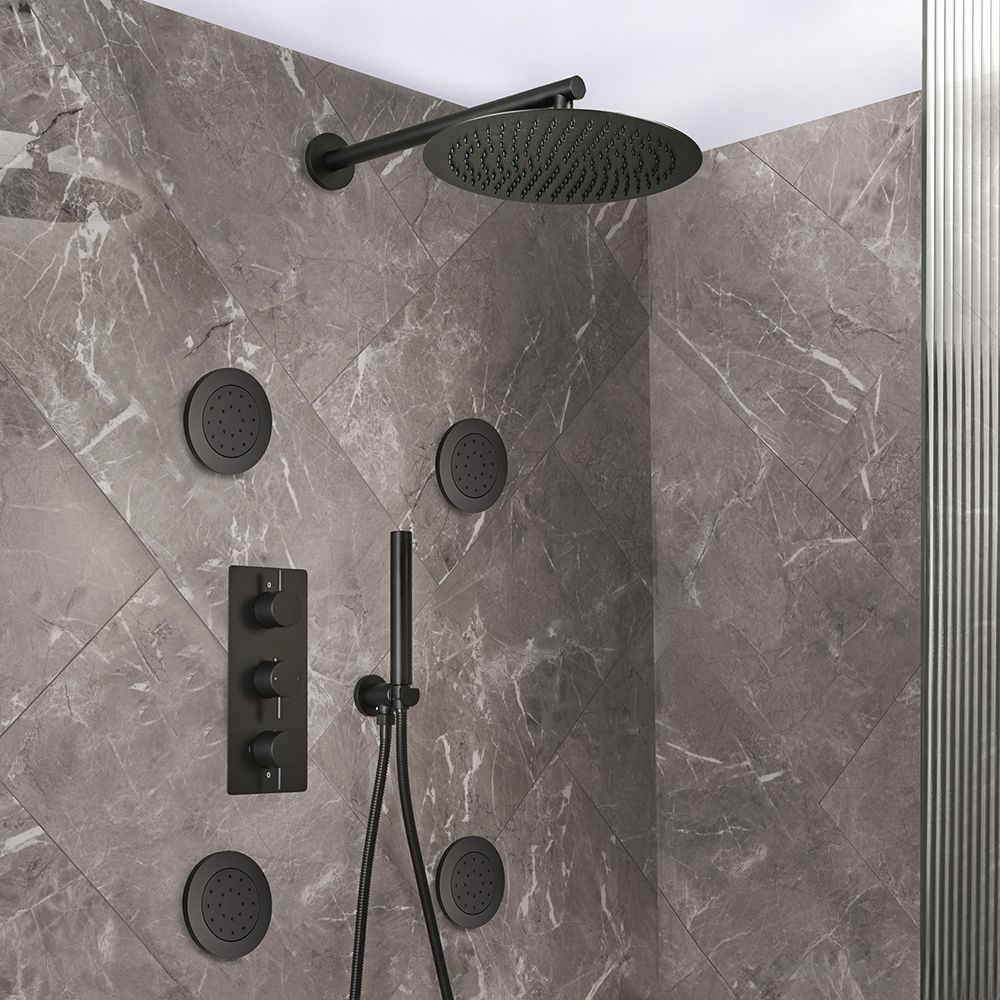 Conjunto de Ducha Termostático Moderno con Alcachofa de Ducha Mural ...